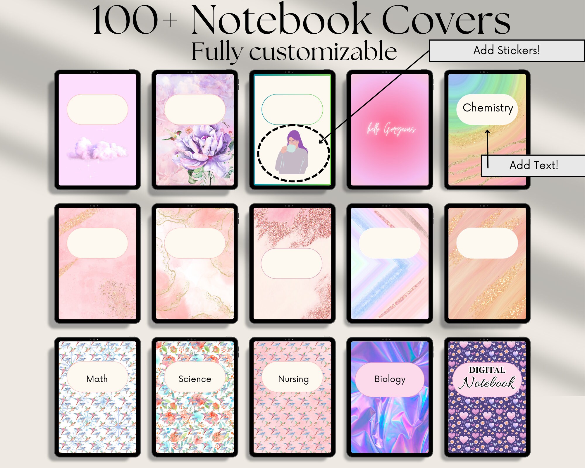 Digital Notebook Paper, Digital Notebook, Digital Notebook Cover ...