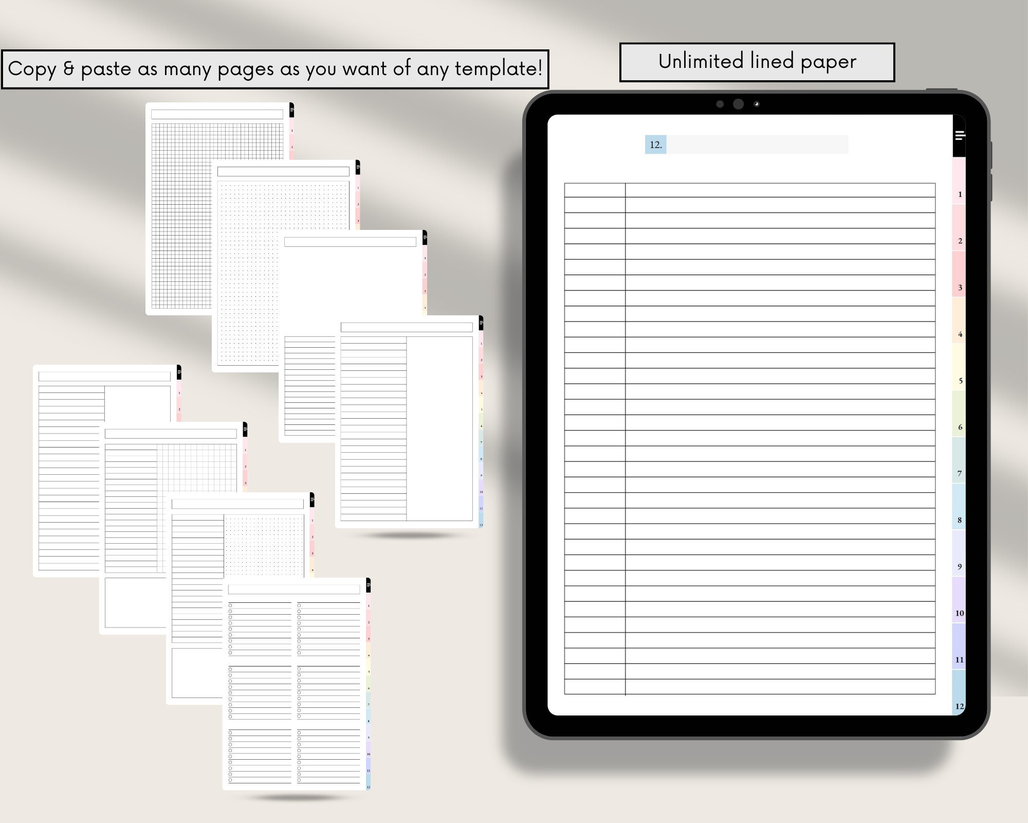 Digital Notebook Paper, Digital Notebook, Digital Notebook Cover ...