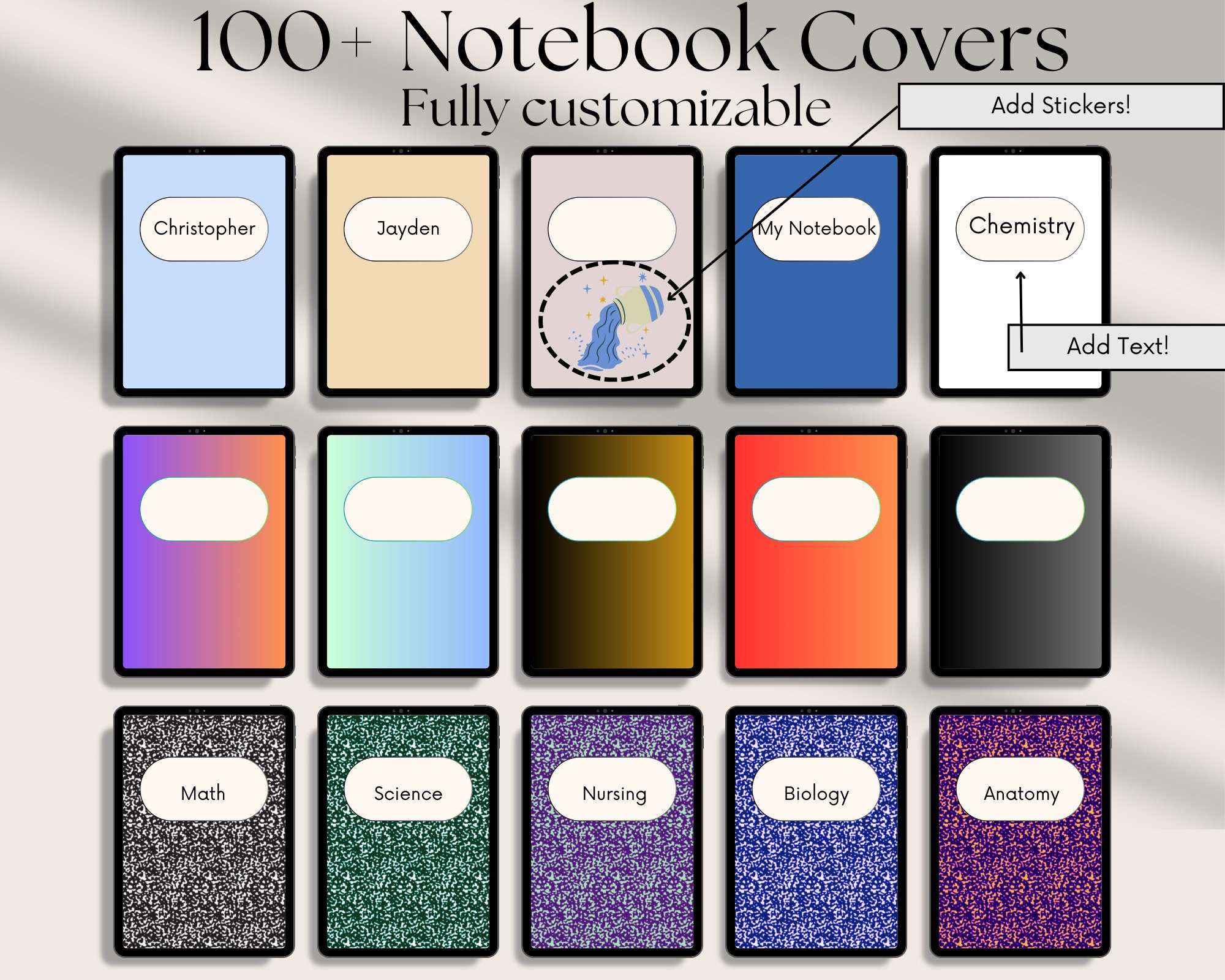 Digital Notebook Paper, Digital Notebook, Digital Notebook Cover ...