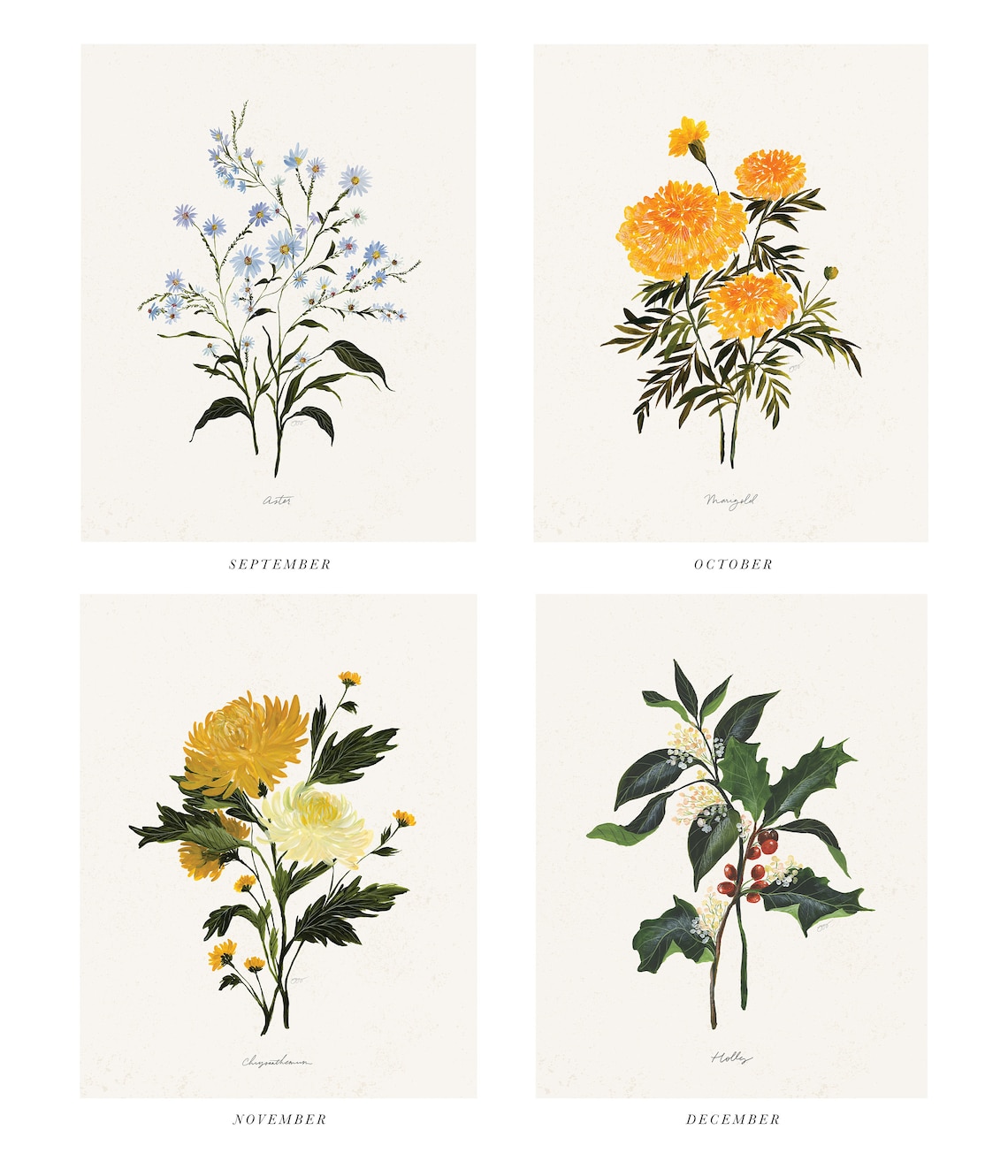 Custom Birth Flower Painting - Etsy
