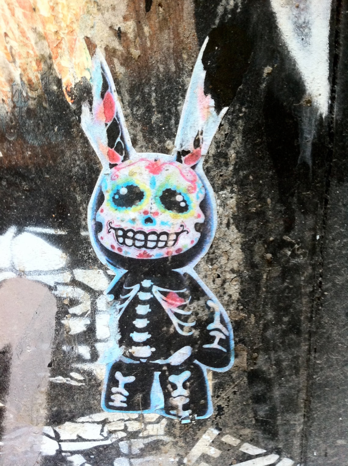 Street Art Graffiti Skeleton Rabbit Great Wall Hanging Art Piece for ...