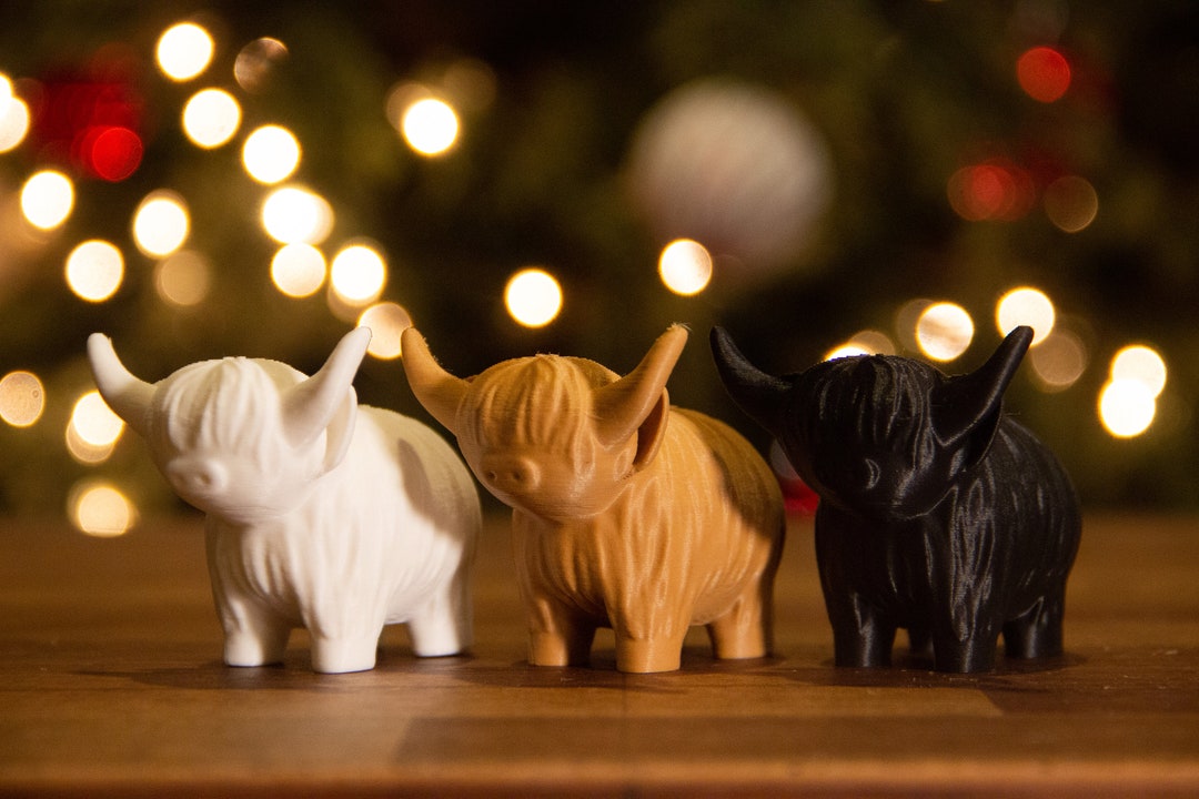 Highland Cow Figurine | Highland Cow Home Decor | Highland Cow Desk ...