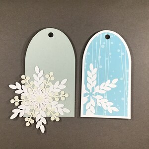 Snowflake Gift Tags SVG - Etsy