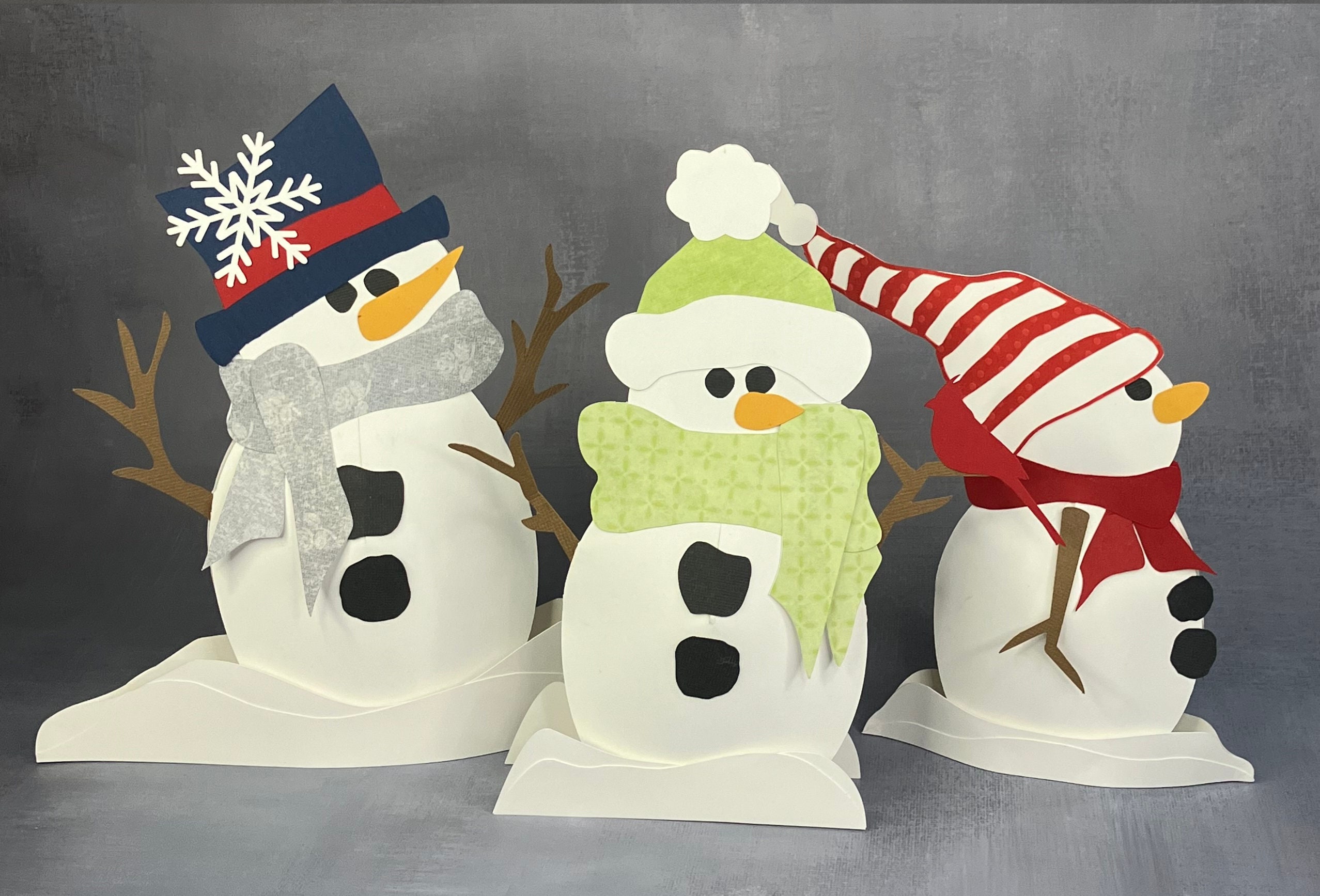 Snowmen SVG, 3D Standing Snowmen SVG, Digital Download - Etsy