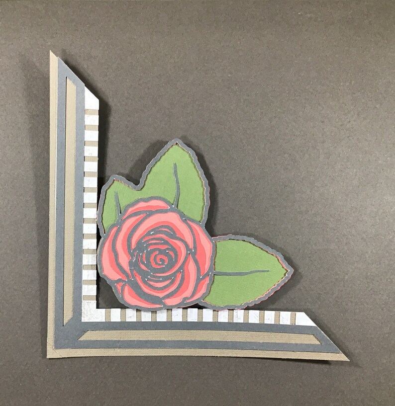 Rose Corner SVG - Etsy
