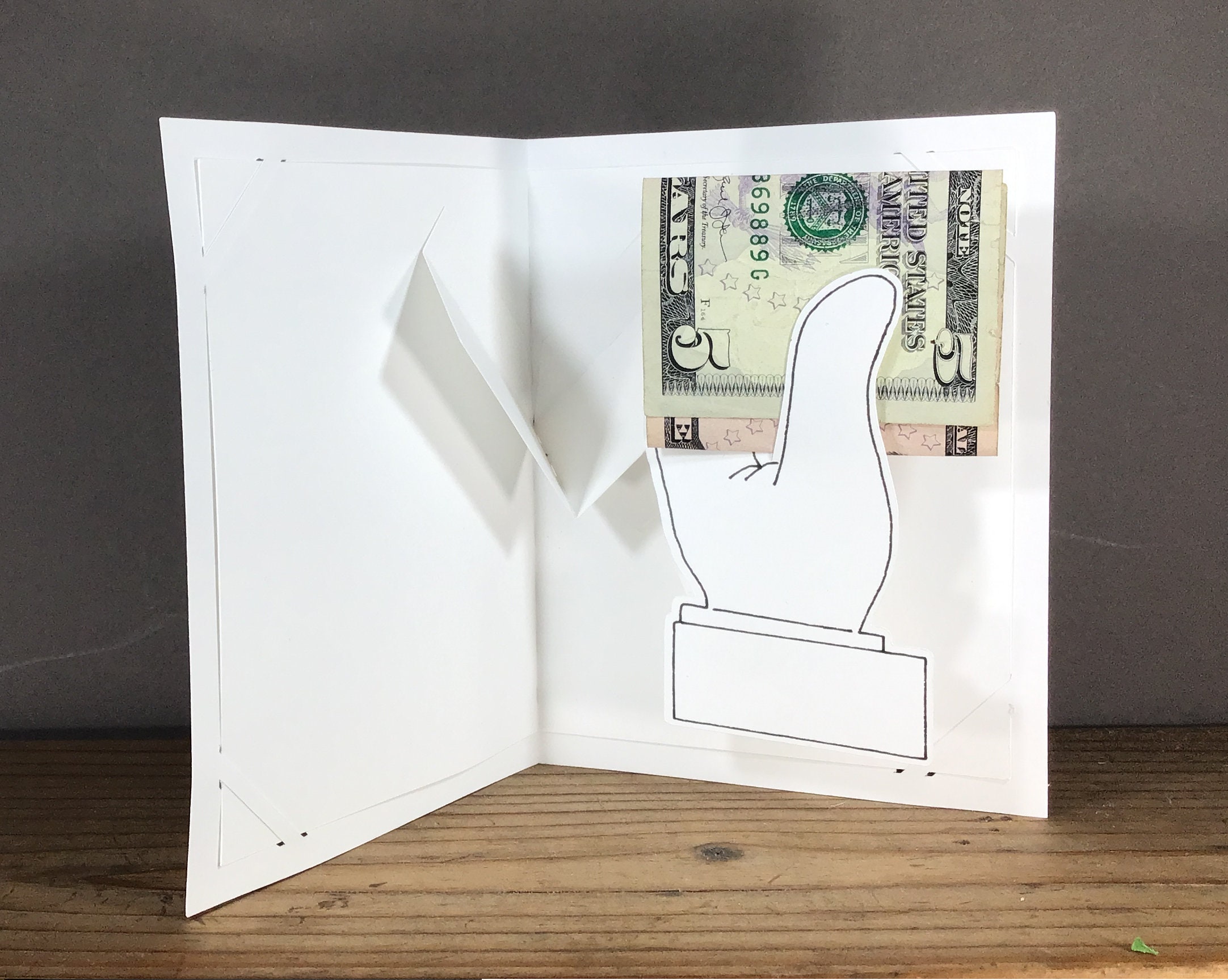 Hand Pop up Card SVG Draw and Cut - Etsy