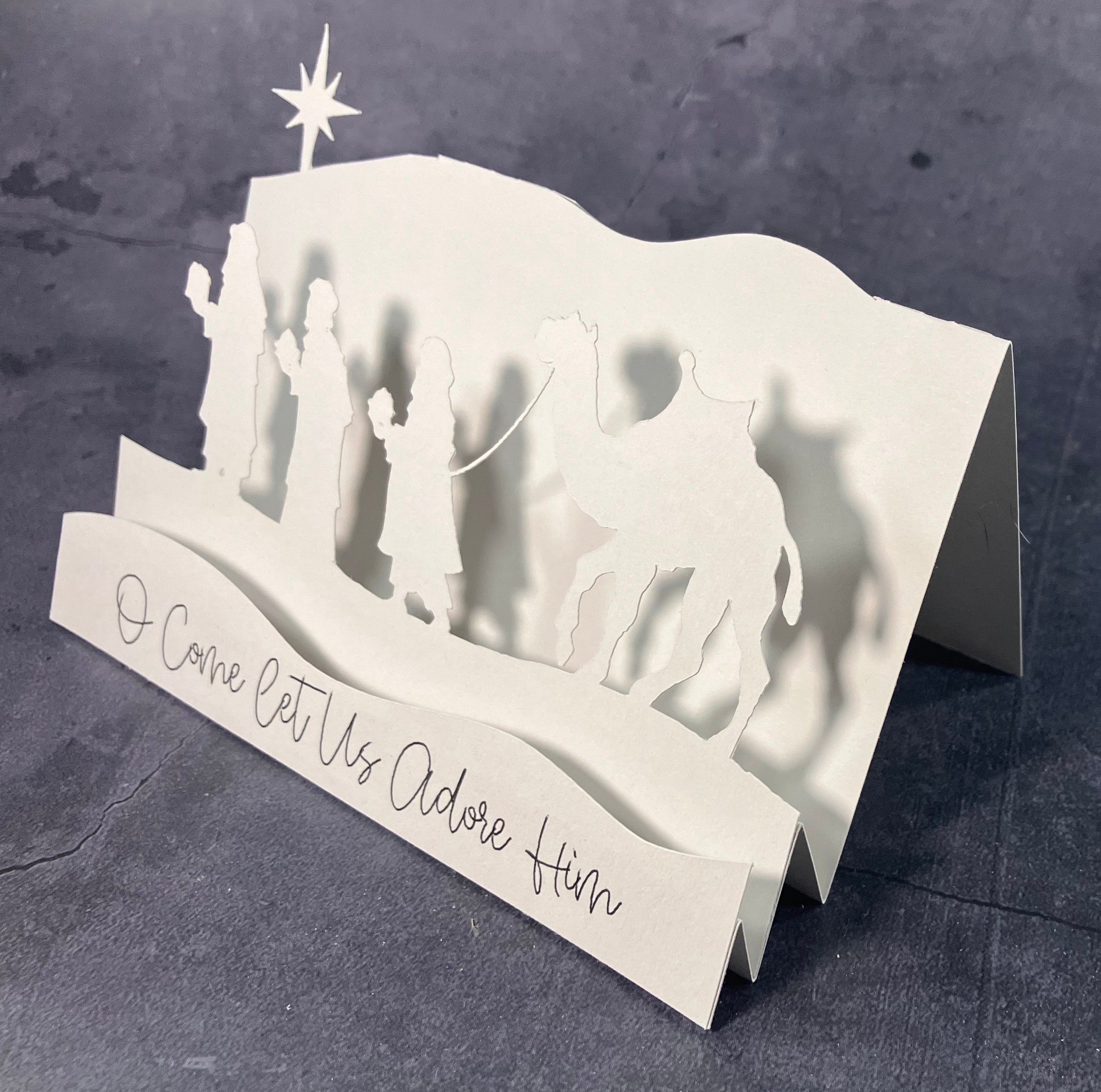Three Wise Men Christmas Pop up Card SVG PDF - Etsy