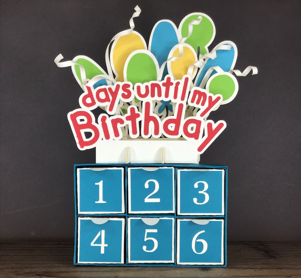 Birthday Countdown Advent SVG - Etsy