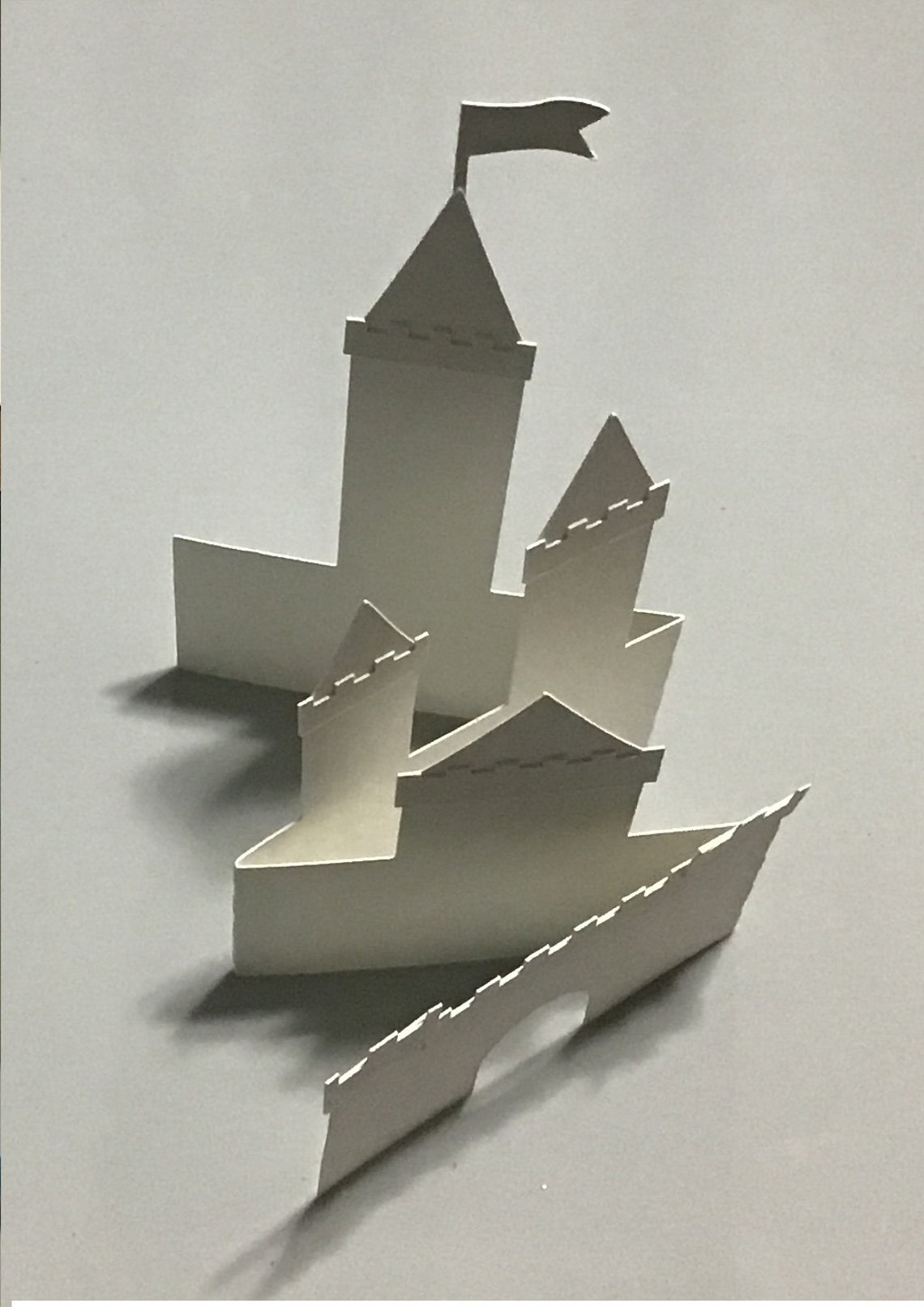 Castle Card SVG Download - Etsy