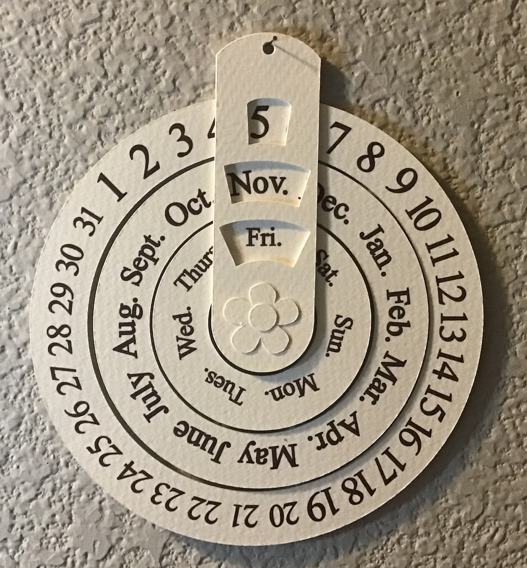 Calendario perpetuo SVG - Etsy España