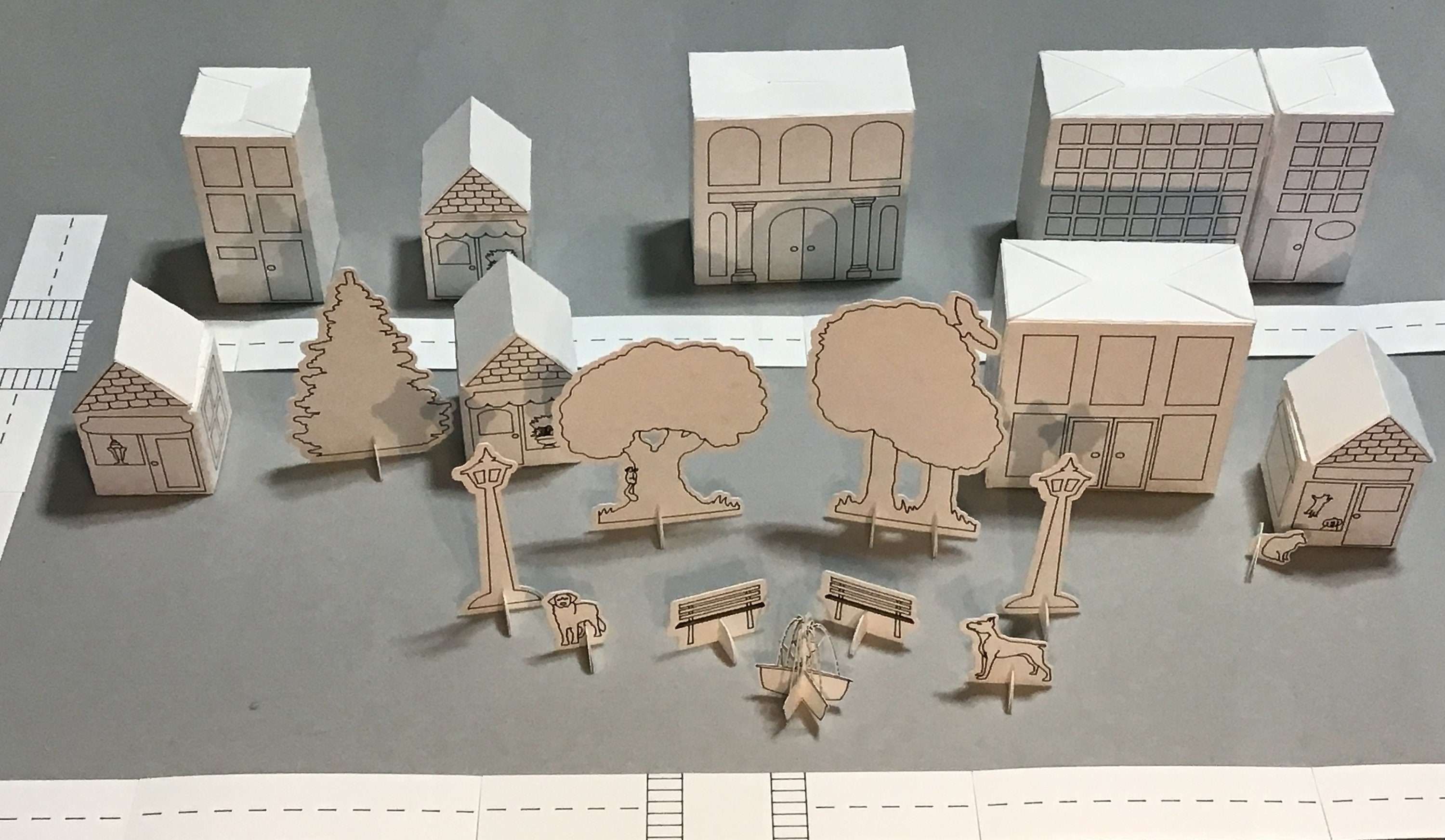 Block Town City Buildings and Decorations SVG - Etsy