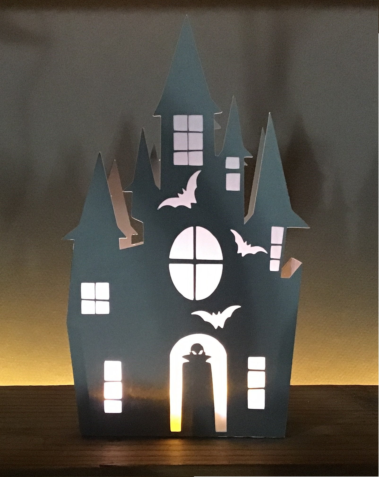 Haunted House Luminary SVG - Etsy