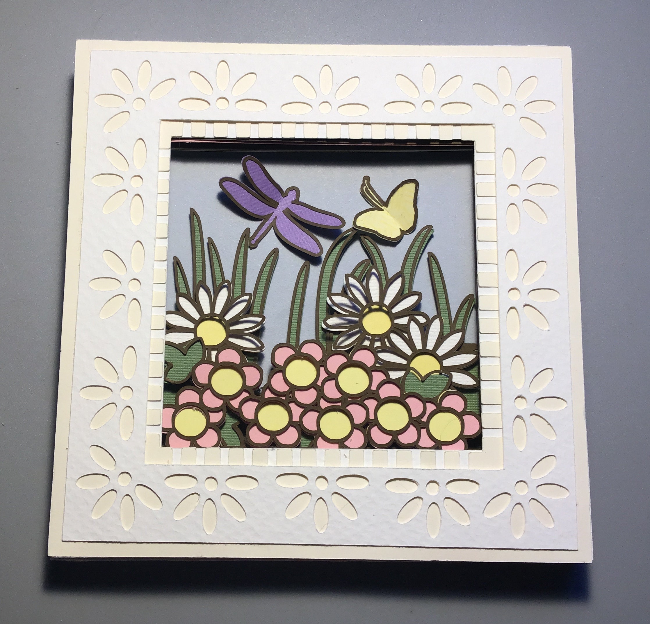 Shadow Box With Flower Inserts SVG - Etsy