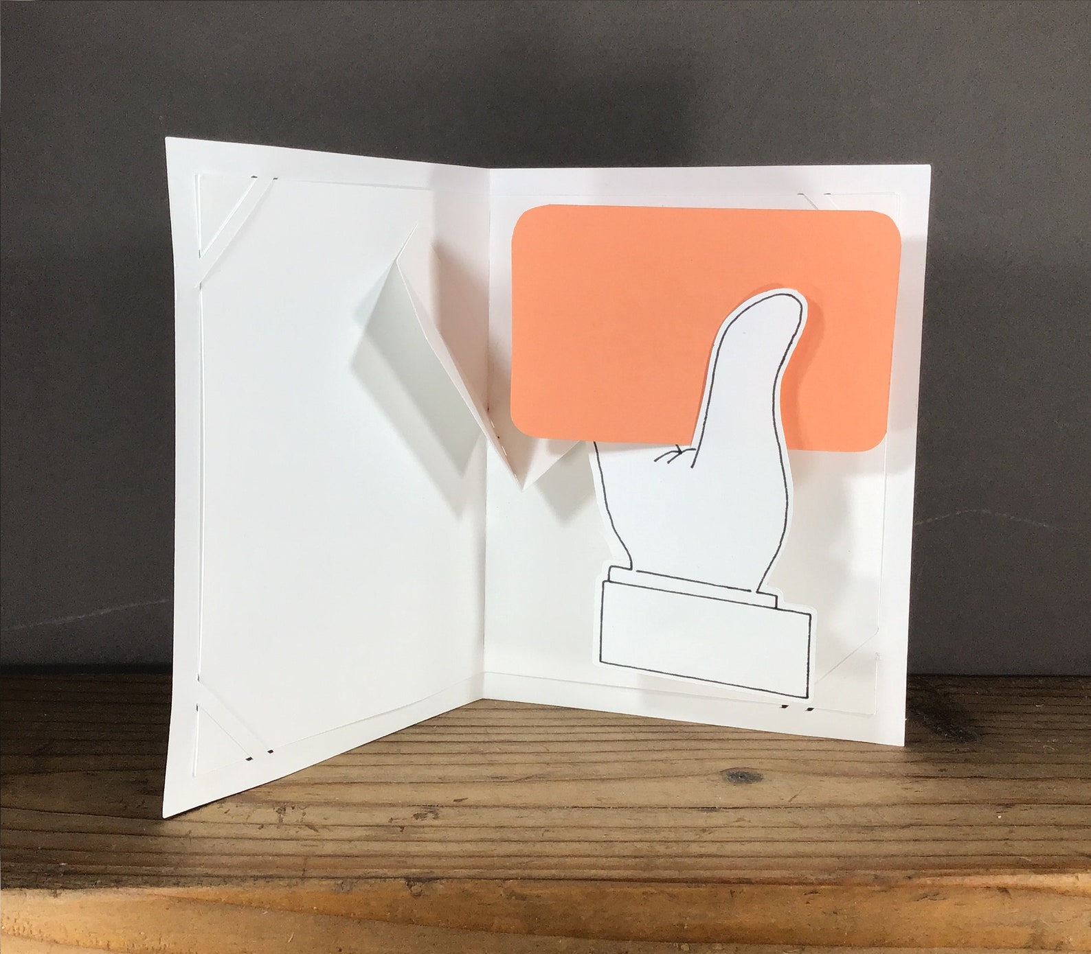 Hand Pop up Card SVG Draw and Cut - Etsy