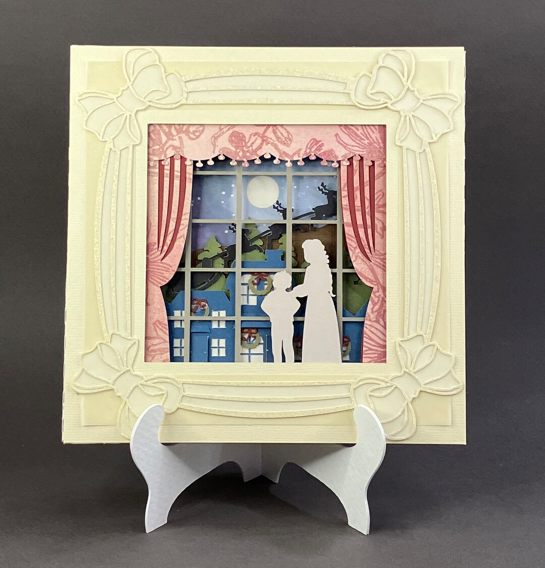 Christmas Window Shadow Box Inserts, Frame, Easel SVG Files, DIY Craft ...