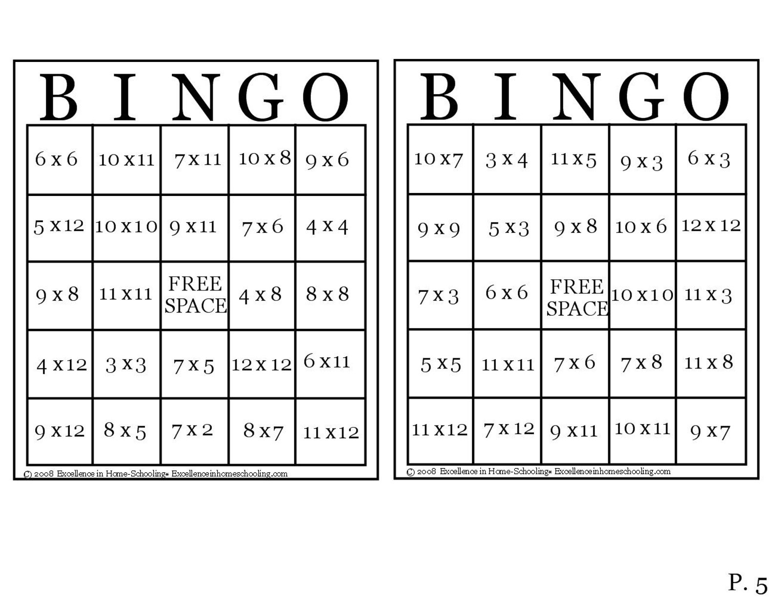 Times Table Bingo - Etsy