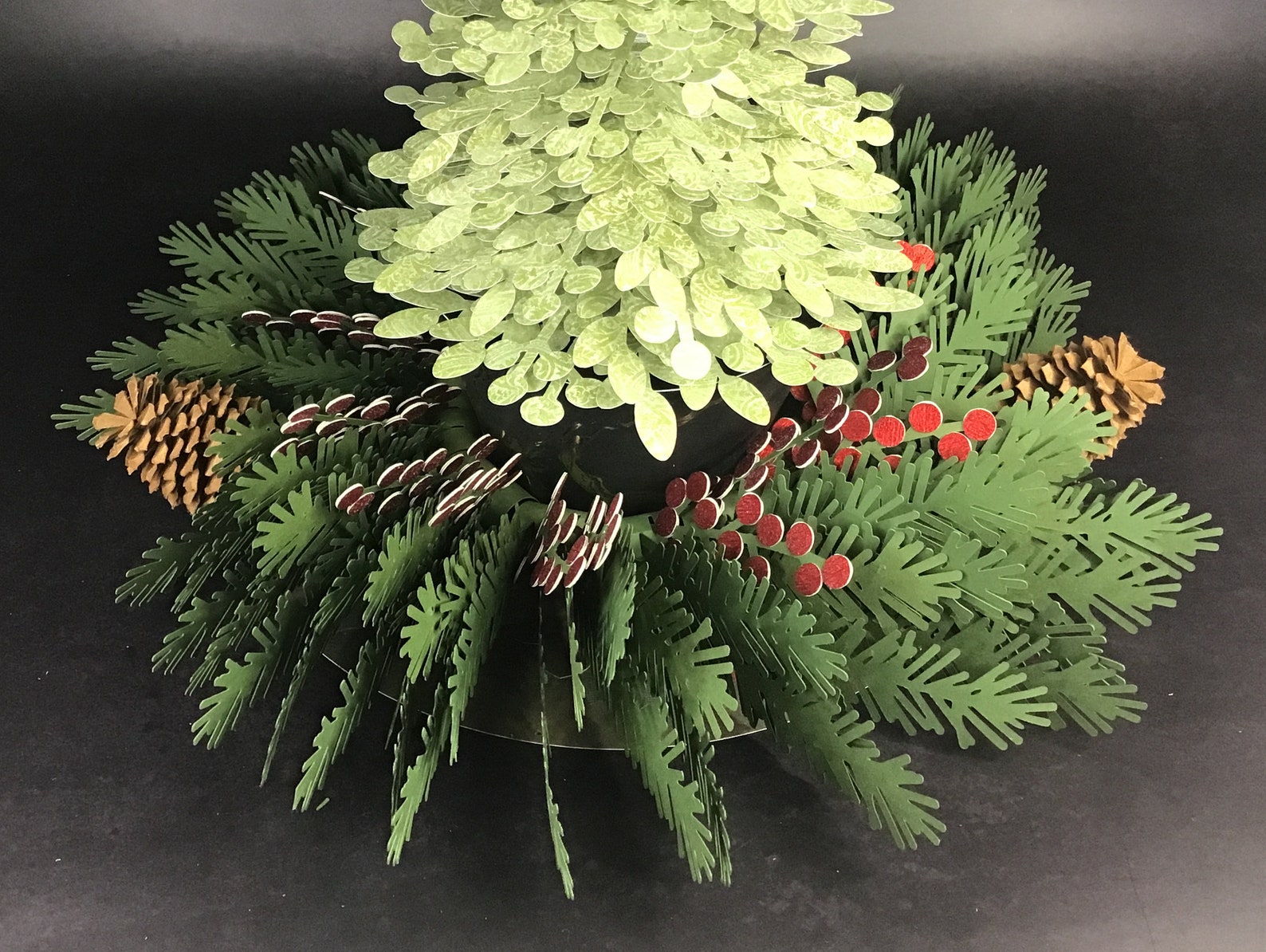 Potted Pine Tree With Christmas Greenery SVG - Etsy