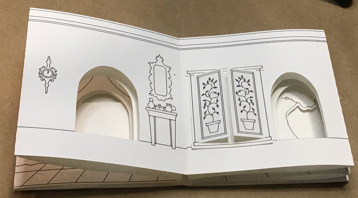 Castle and Paper Doll Play Book SVG - Etsy