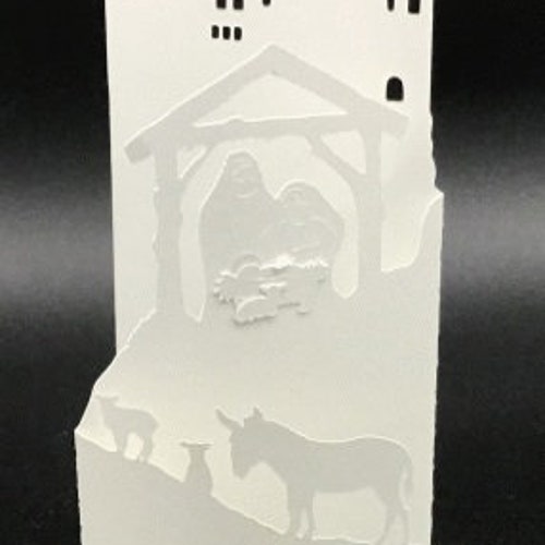 Side Step Nativity Pop up Christmas Card SVG Download - Etsy