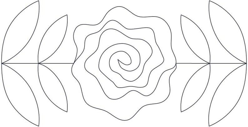 Garden Rose Digital Pantograph for Edge to Edge Longarm Quilting - Etsy