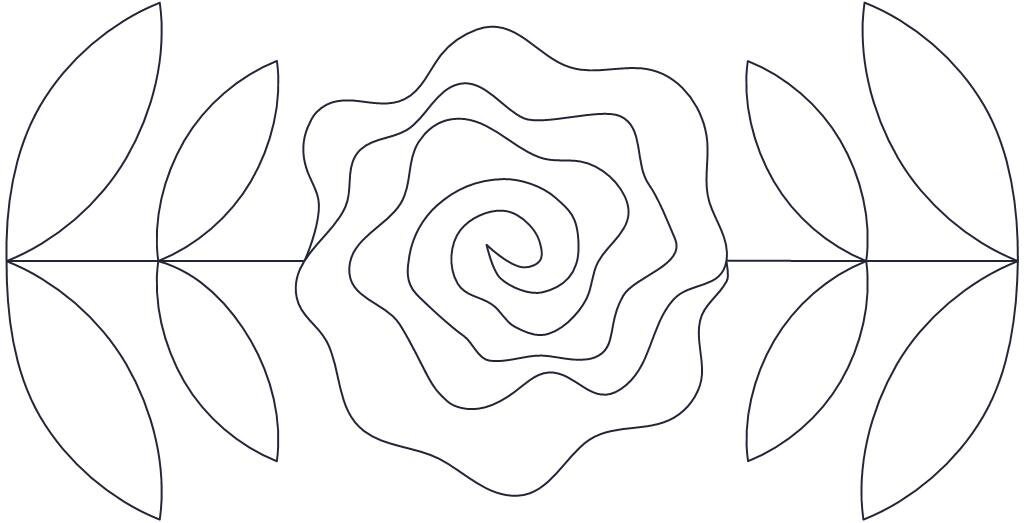 Garden Rose Digital Pantograph for Edge to Edge Longarm Quilting - Etsy