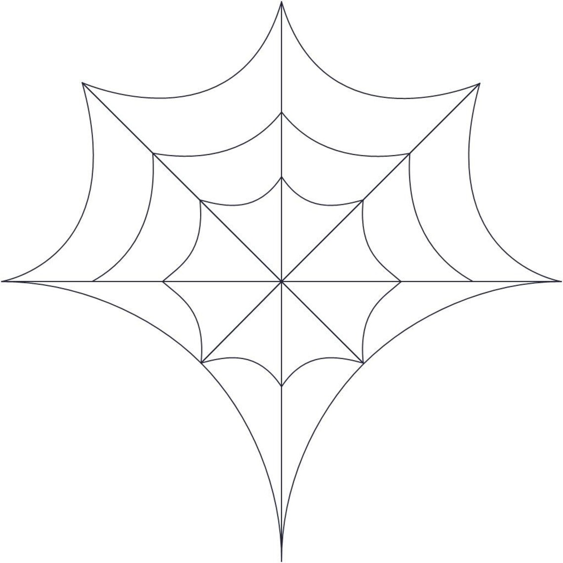 Spider Web Fan Digital Pantograph for Edge to Edge Longarm Quilting - Etsy