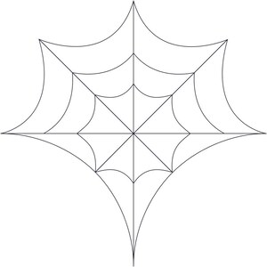 Spider Web Fan Digital Pantograph for Edge to Edge Longarm Quilting - Etsy