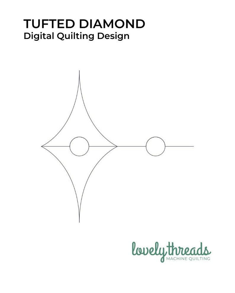 Tufted Diamond Digital Pantograph for Edge to Edge Quilting - Etsy