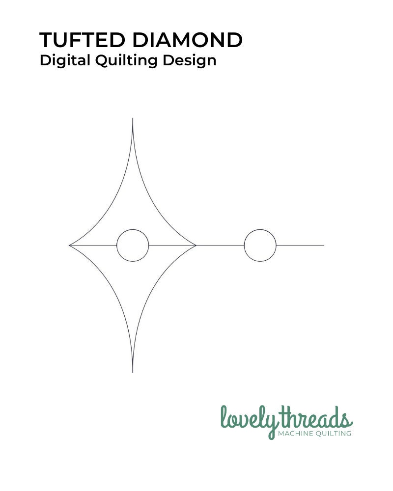 Tufted Diamond Digital Pantograph for Edge to Edge Quilting - Etsy