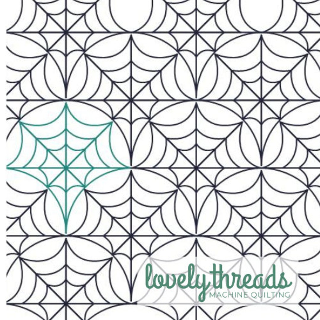 Spider Web Fan Digital Pantograph for Edge to Edge Longarm Quilting - Etsy