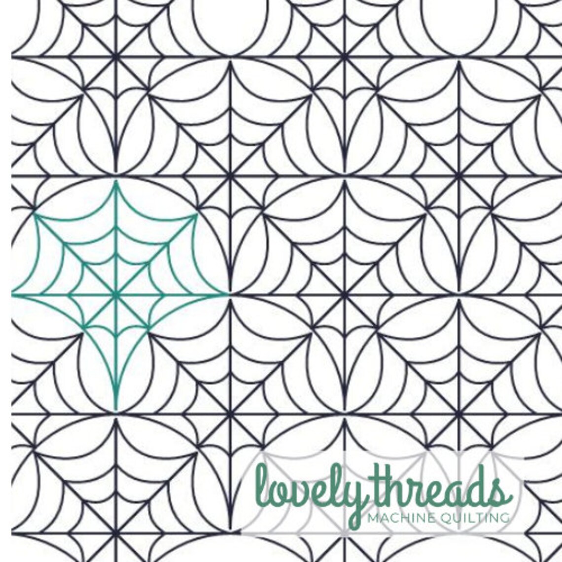 Spider Web Fan Digital Pantograph for Edge to Edge Longarm Quilting - Etsy