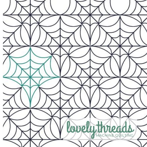 Spider Web Fan Digital Pantograph for Edge to Edge Longarm Quilting - Etsy