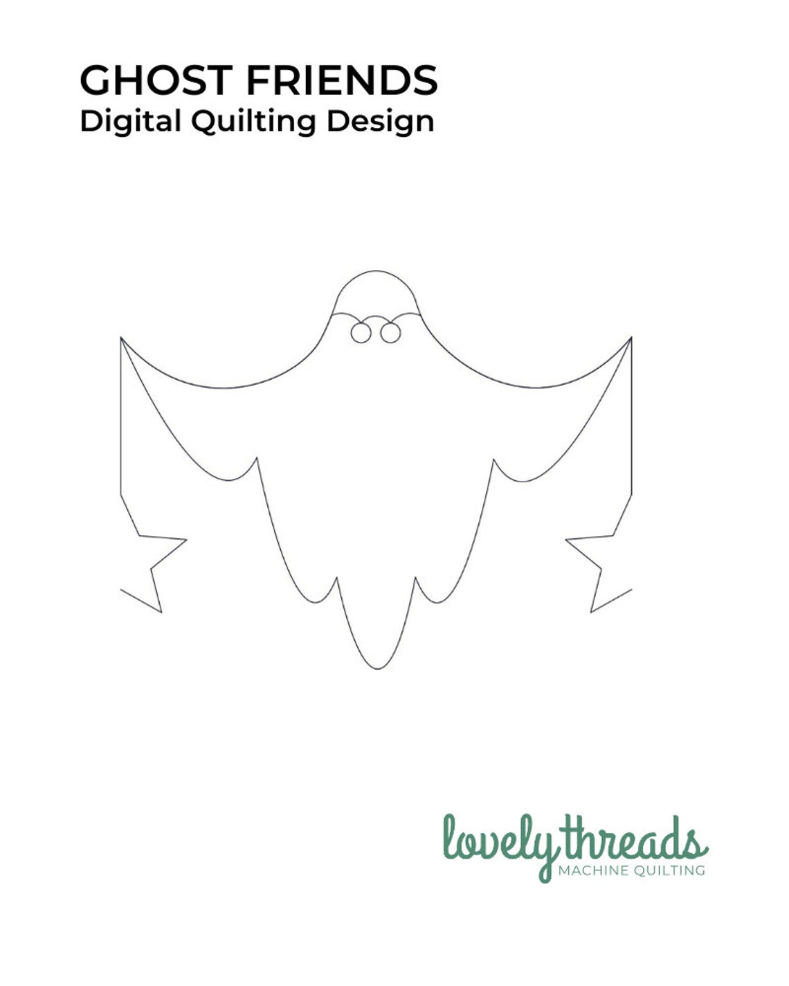Ghost Party Digital Pantograph for Edge to Edge Quilting - Etsy