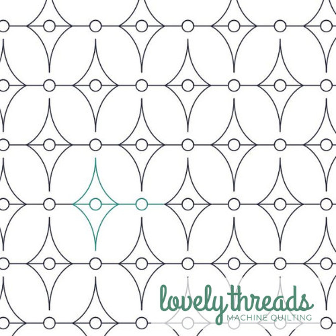 Tufted Diamond Digital Pantograph for Edge to Edge Quilting - Etsy
