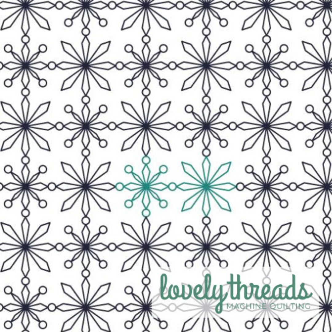 Snow Crystal Digital Pantograph for Edge to Edge Longarm Quilting - Etsy