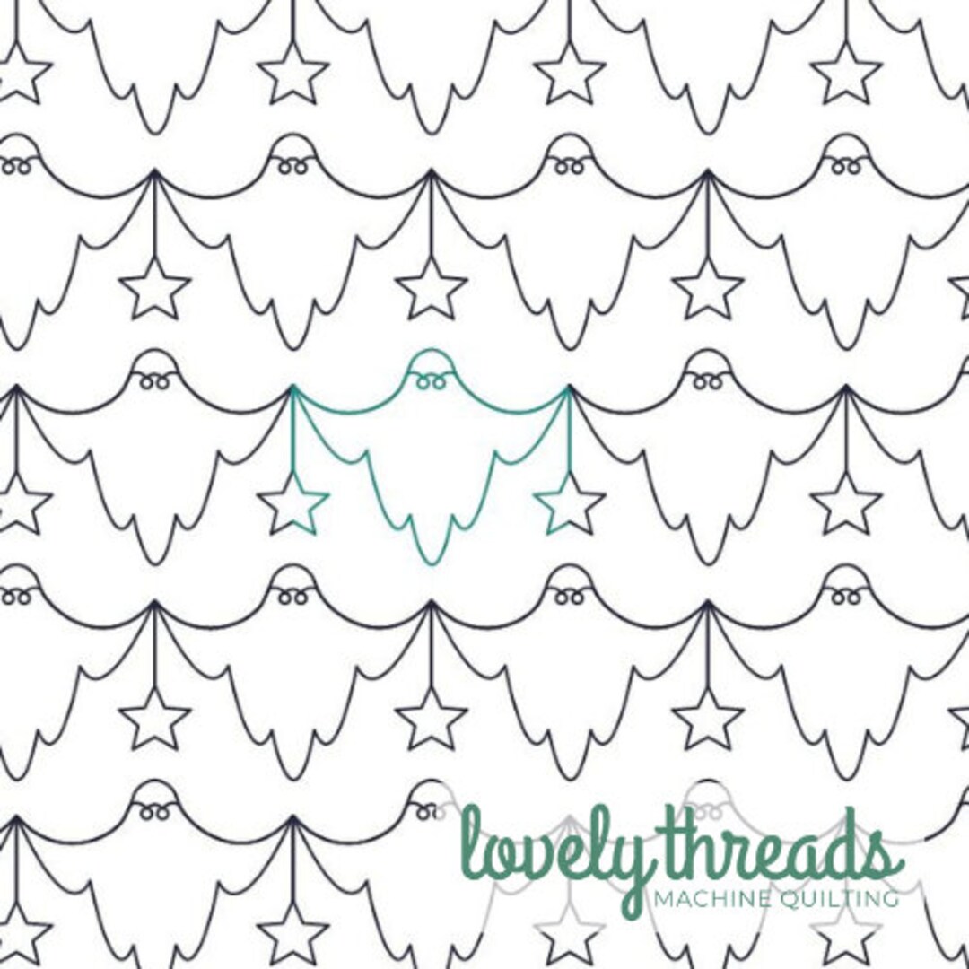 Ghost Party Digital Pantograph for Edge to Edge Quilting - Etsy