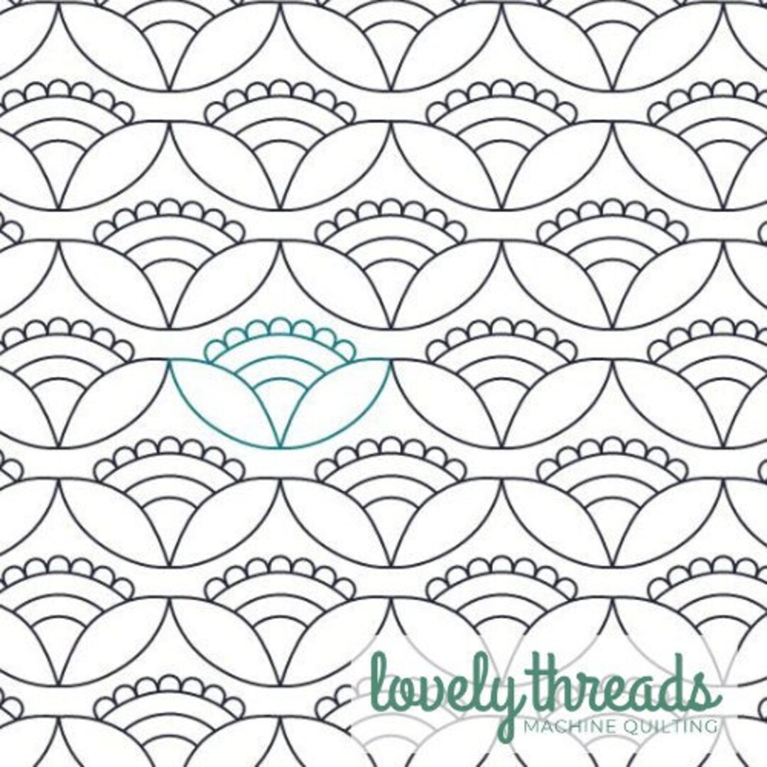 Morning Blossom Digital Quilt Pantograph for Longarm Edge to Edge ...