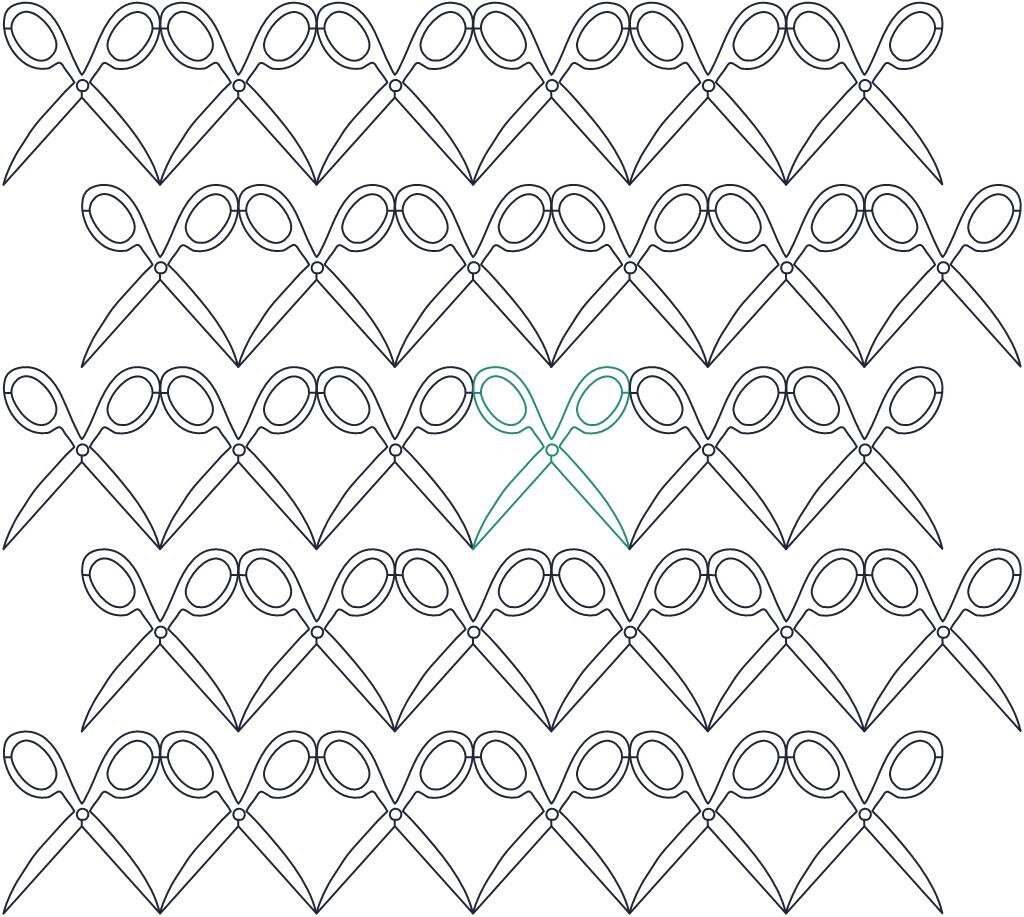 Scissor Grid Digital Pantograph for Longarm Edge to Edge Quilting - Etsy