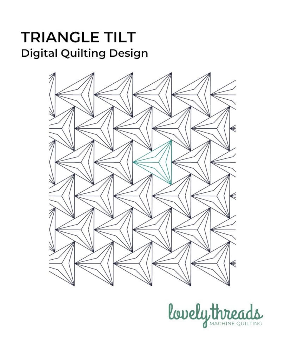 Triangle Tilt Edge to Edge Digital Quilting Pantograph for Longarm Quilting - Etsy