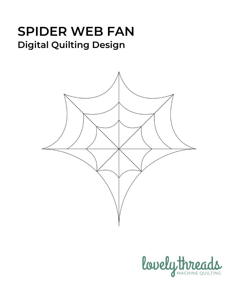 Spider Web Fan Digital Pantograph for Edge to Edge Longarm Quilting - Etsy