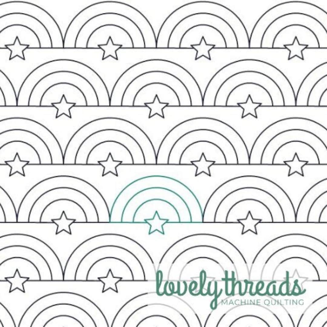 Spectrum Star Pantograph for Digital Edge to Edge Longarm Quilting - Etsy