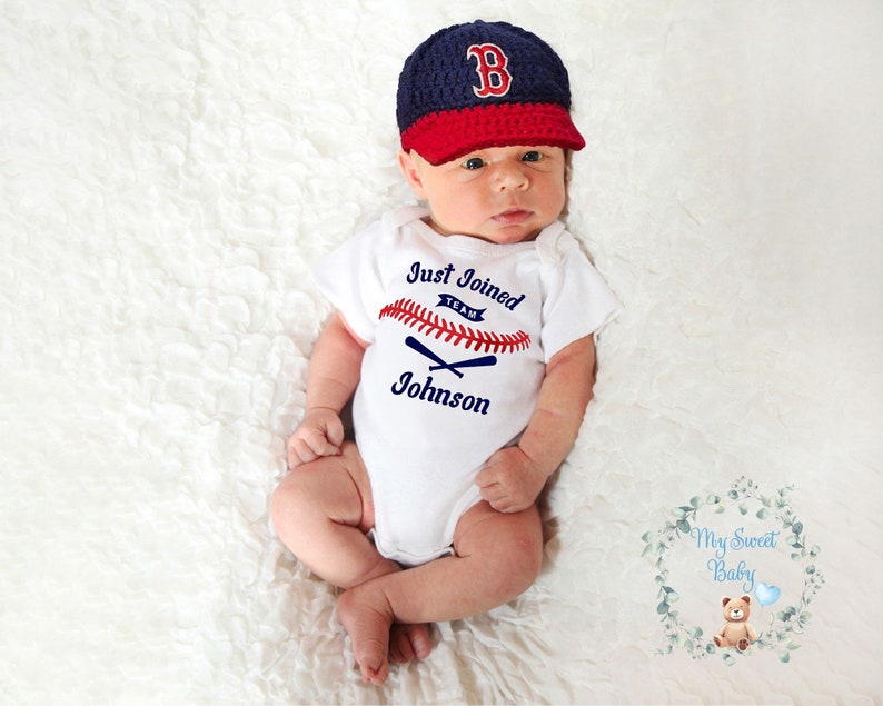 Baby Boy Outfit Boston Red Sox Baby Boy Clothes Knitted Hats - Etsy