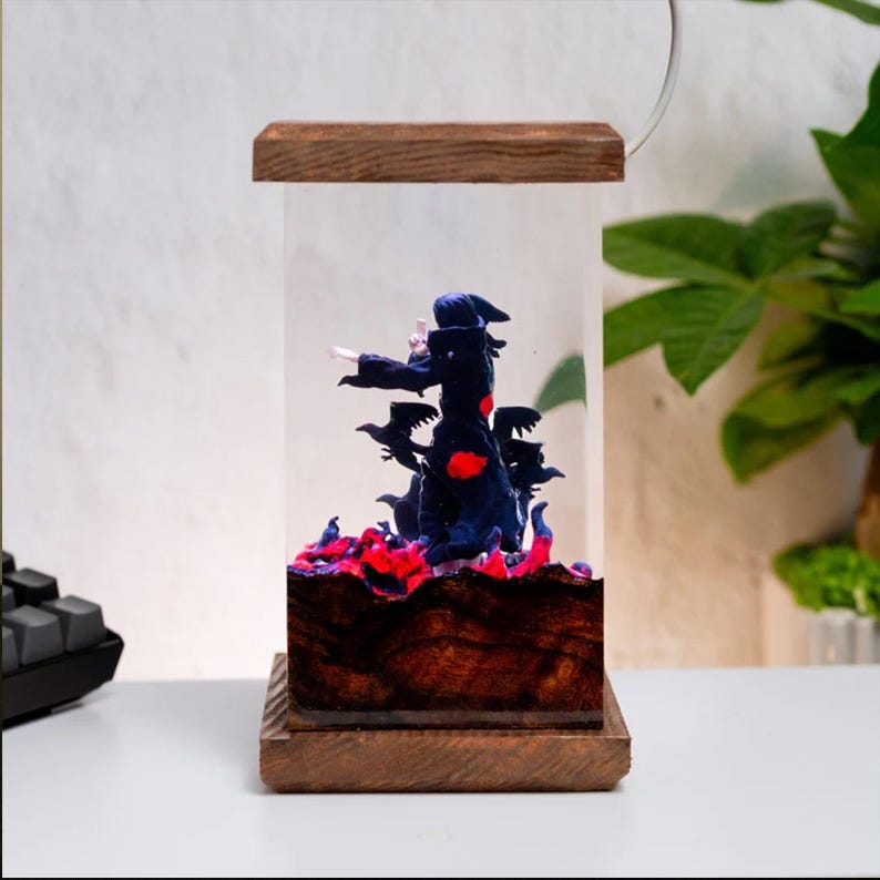 Itachi Uchiha Naruto Lamp, Epoxy Resin Lamp, Gift for Him, Anime Gift ...
