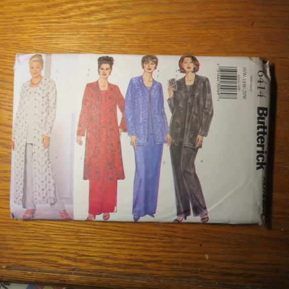 Butterick 6414 Women and Women's Petite Duster Top Tunic - Etsy