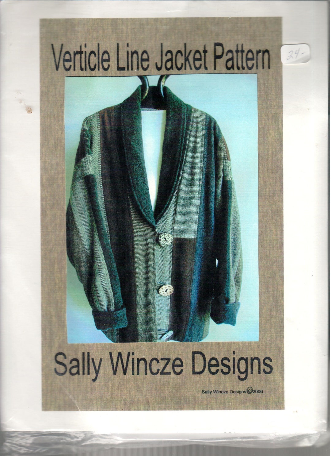 Misses Verticle vertical Line Jacket Pattern Sizes Small, Medium, Large ...