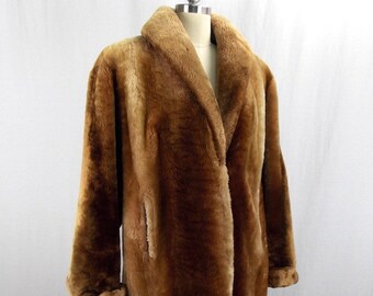 Mouton fur coat | Etsy