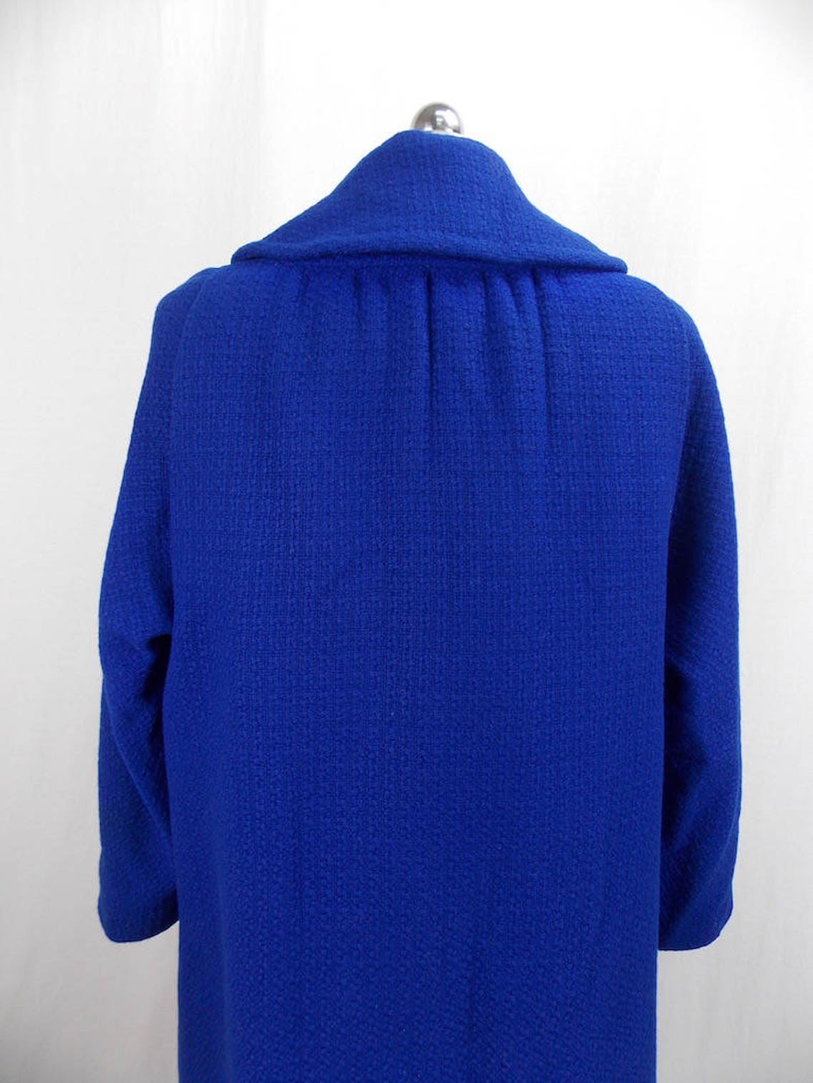 Cobalt Royal Blue Wool Coat with Satin Lining | Etsy