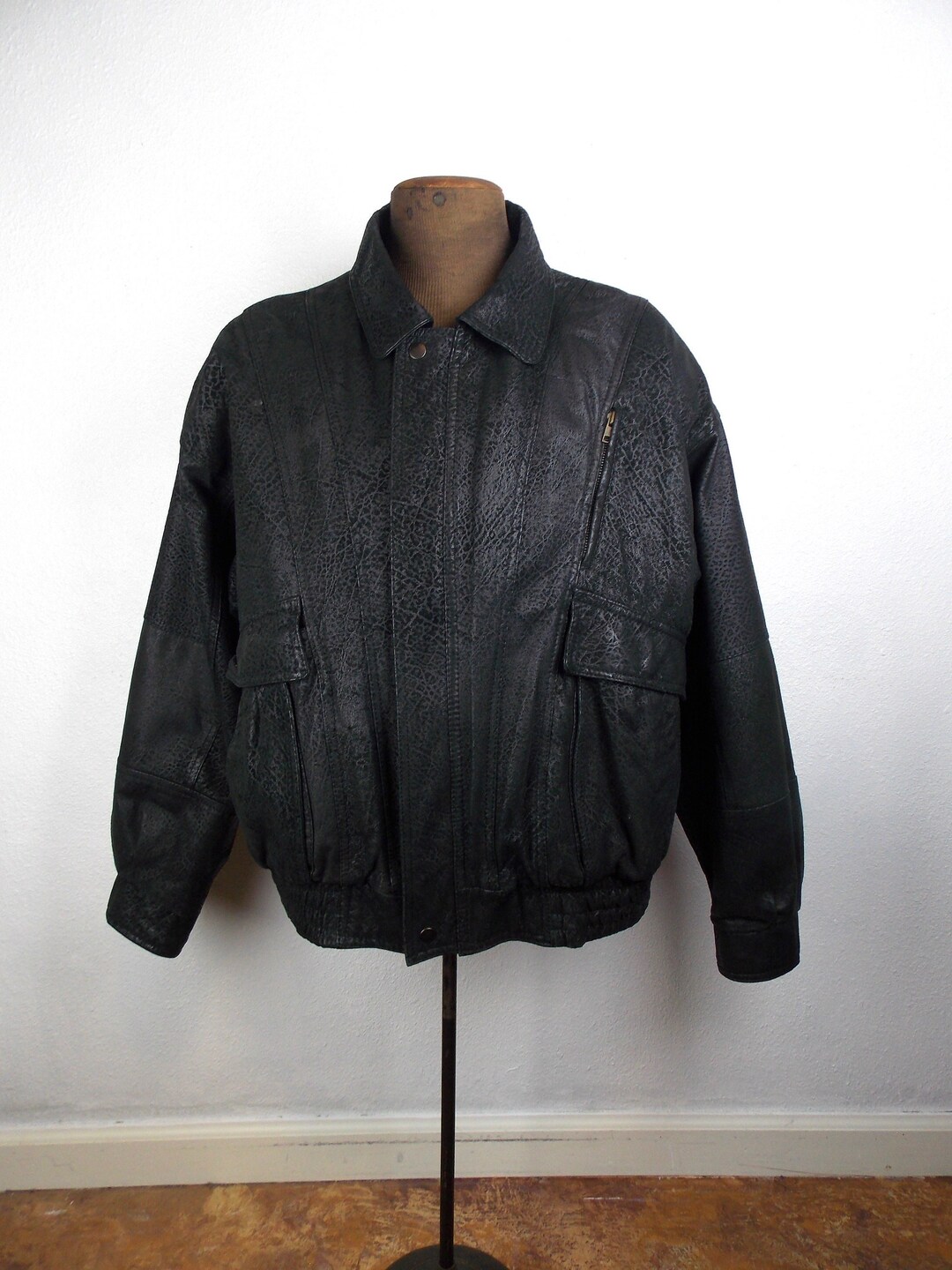 Byrnes & Baker Men's Vintage Leather Bomber Jacket Size XL - Etsy