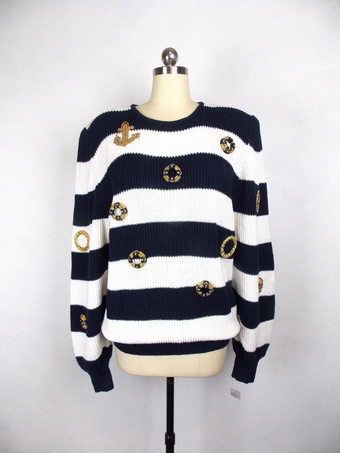 Vintage Bonnie Boerer Nautical Theme Bejeweled Oversized - Etsy
