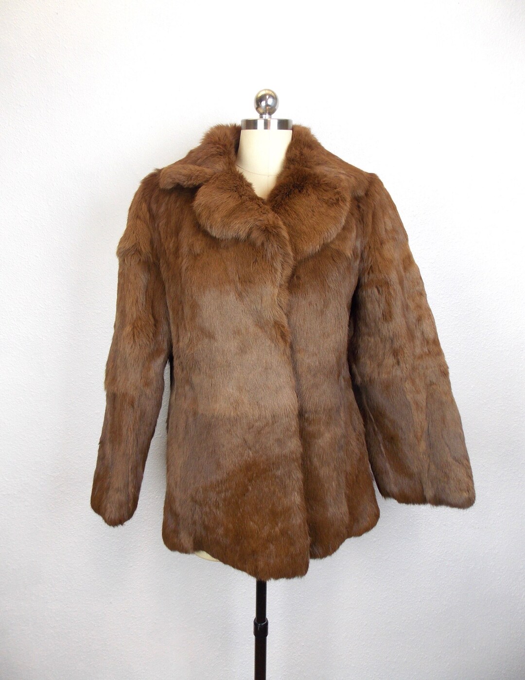 Vintage Brown Fur Coat Hip Length - Etsy